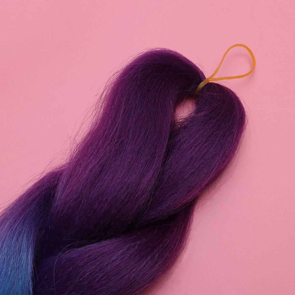 Long Jumbo Braids - 3 Pieces High-Temp Box Braid Hair Extensions ...