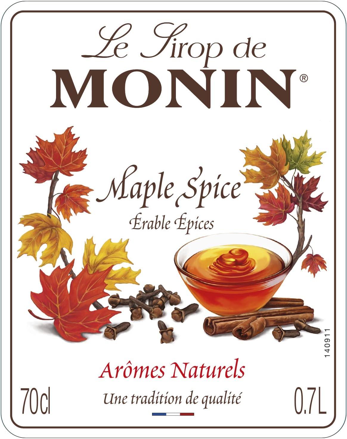 MONIN Premium Maple Spice Syrup 700ml - Vegan-Friendly & Allergen-Free ...