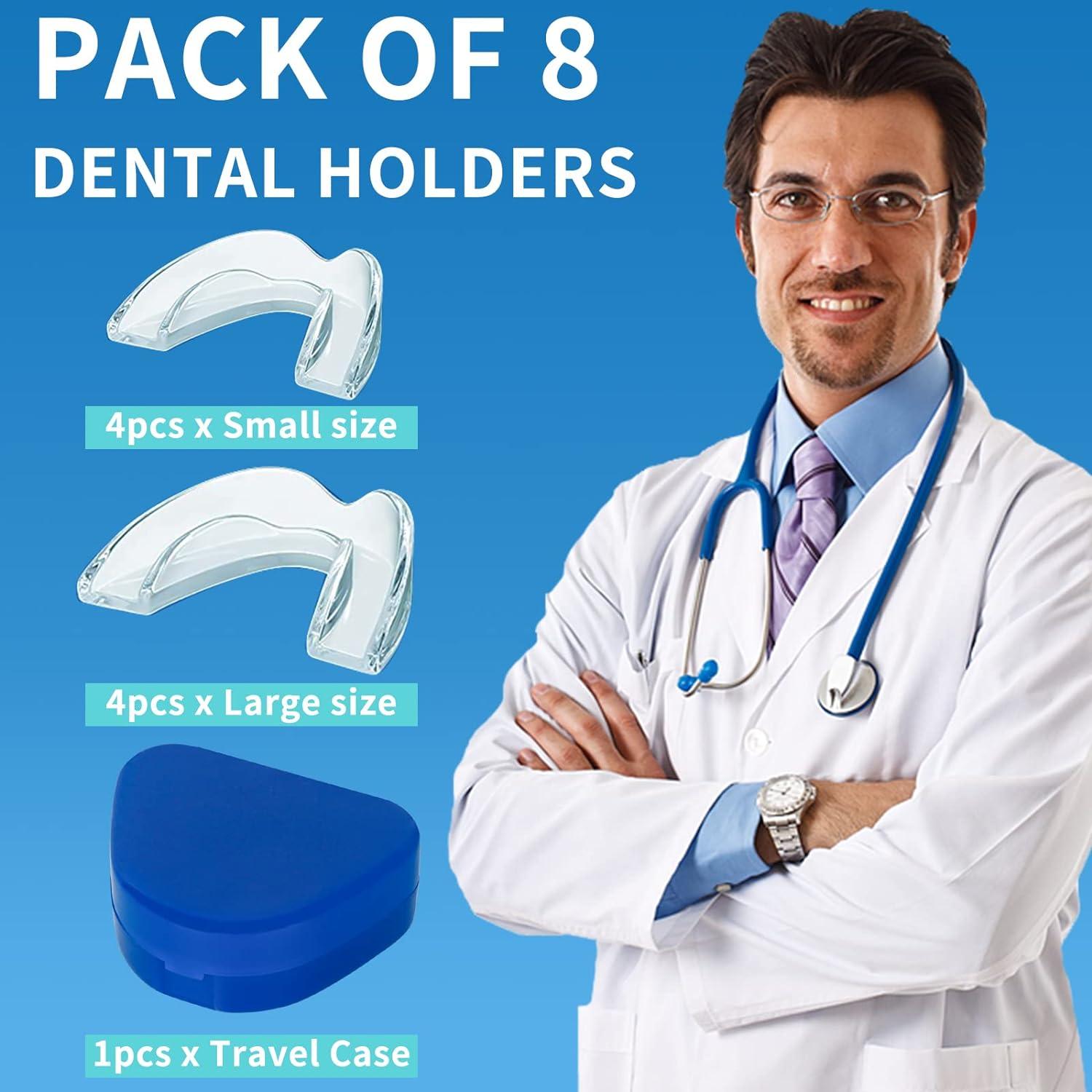 HAOBAOBEI Anti-Teeth Grinding Mouth Guard - 8 Pack Custom Moldable ...