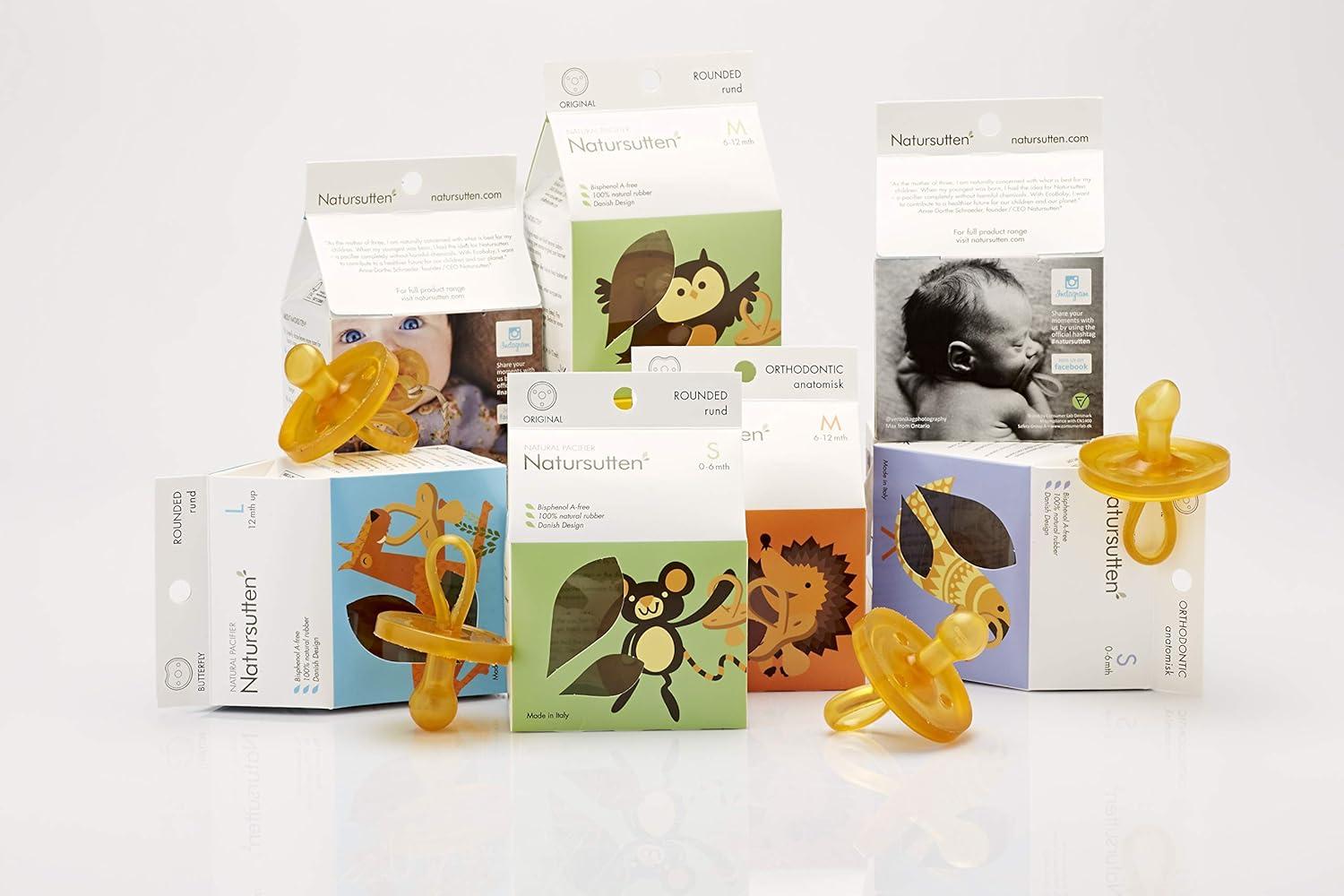 Organic Pacifier for Baby - Round Shield Jaw-Friendly Orthodontic Size ...