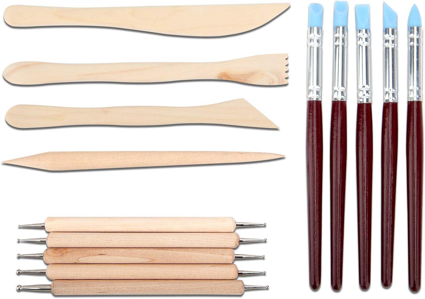 Blisstime 42-Piece Clay Sculpting Tool Set with Wooden Handles ...