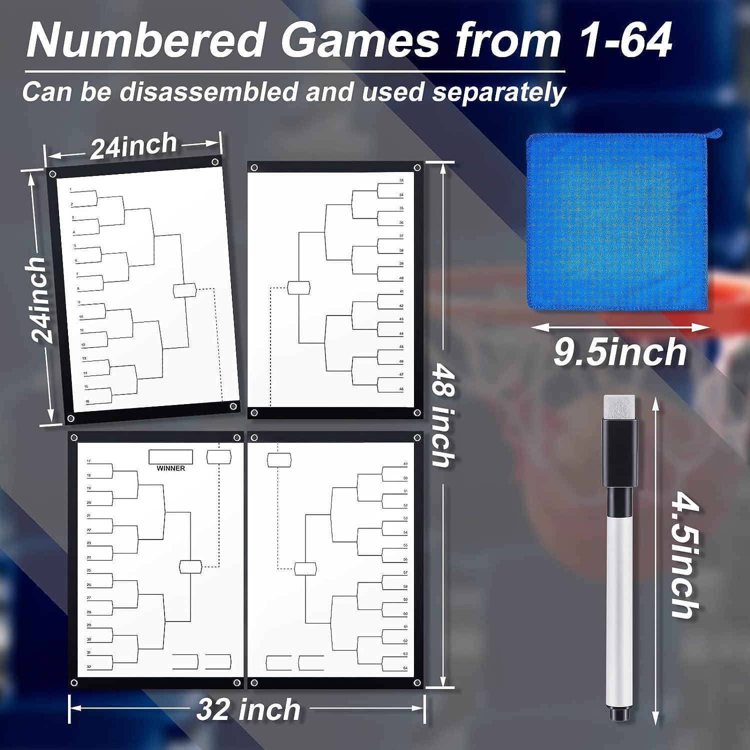 Yexiya Sports Basketball Poster Set with Dry Erase Board - 4 Pcs Team ...