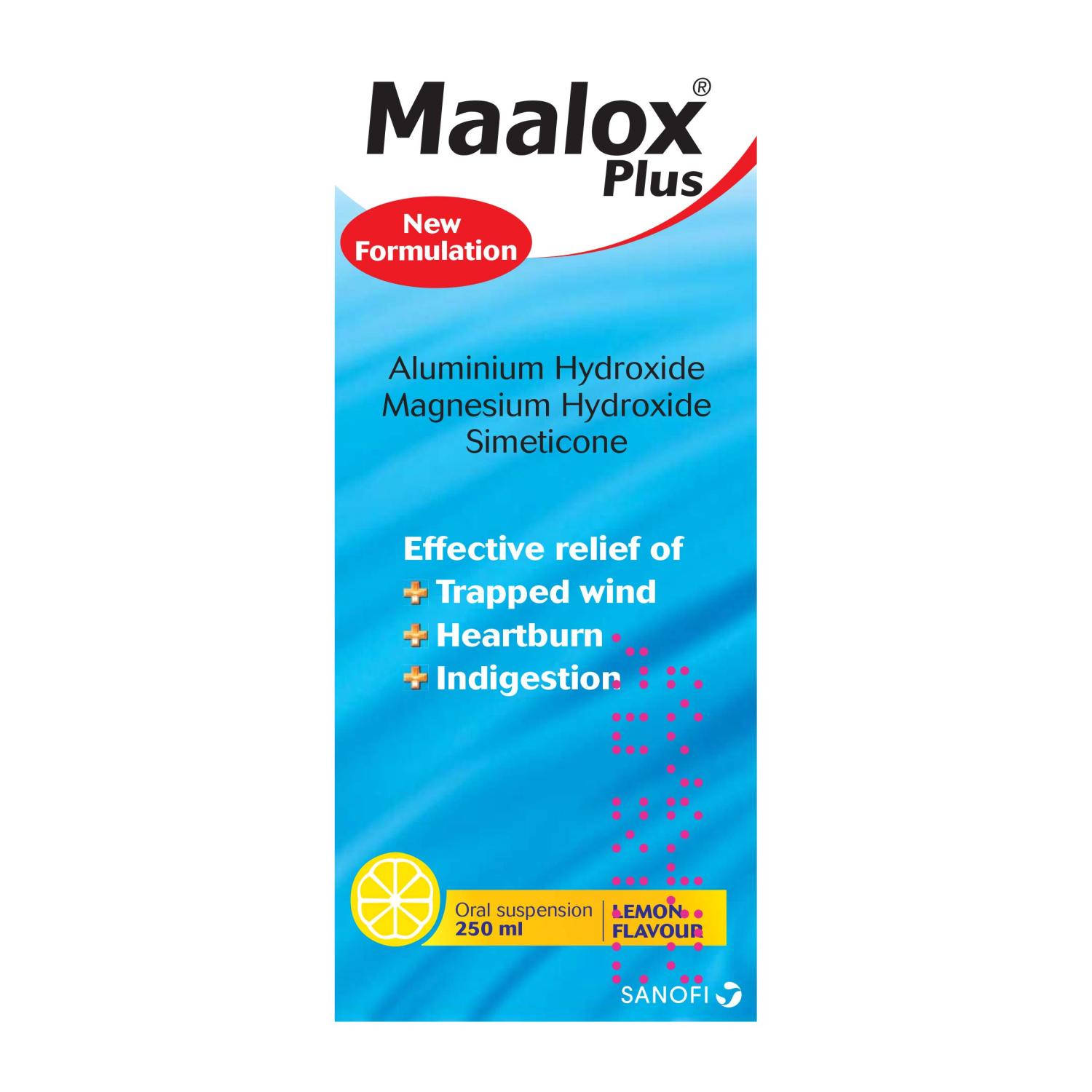 Maalox Plus Suspension 250 ml - Fast-Acting Antacid Relief (1 Pack ...