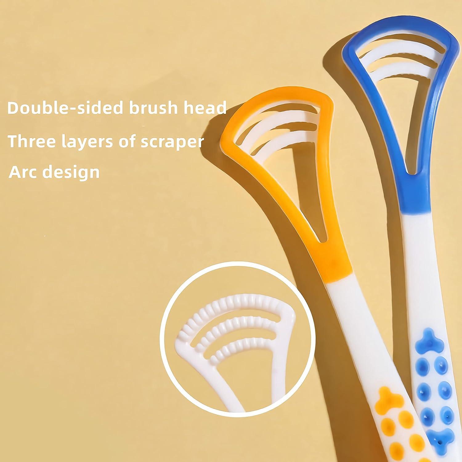 6-Piece Tongue Scraper Set for Adults and Kids - Tongue Cleaner Kit ...