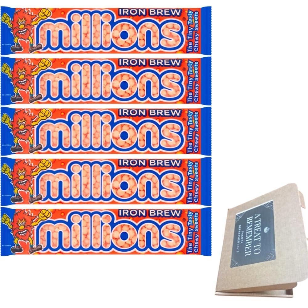 Iron Brew Millions Sweets Candy Irn Bru Rare Flavour 40g - Pack Of 5 ...