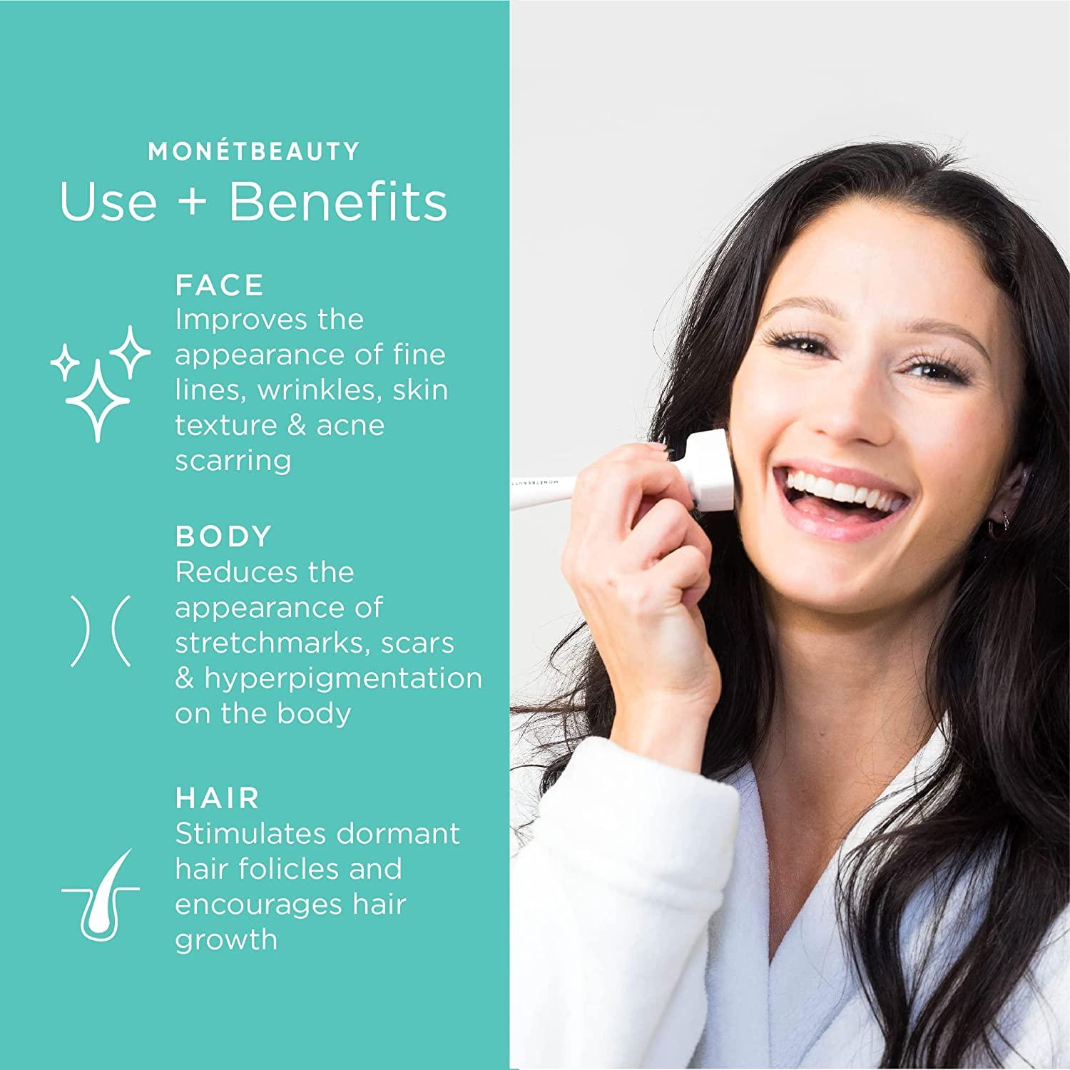 MontBeauty Adjustable Microneedle Derma Stamp - 140 Professional Grade ...