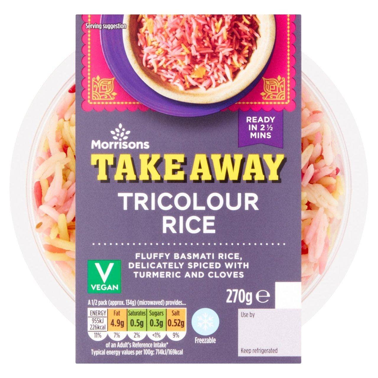 Morrisons Takeaway Tricolour Rice 270g | Buy Now with Express ...