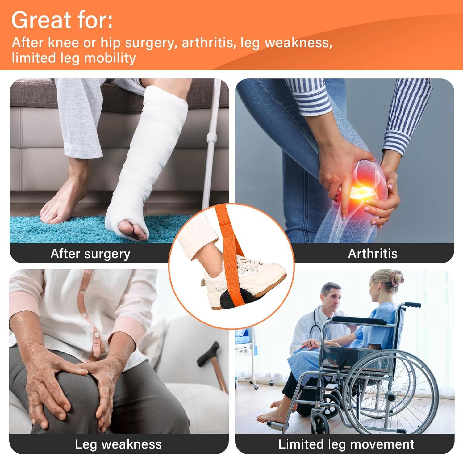 39'' Long Leg Lifter Strap for Hip & Knee Replacement Recovery - Easy ...