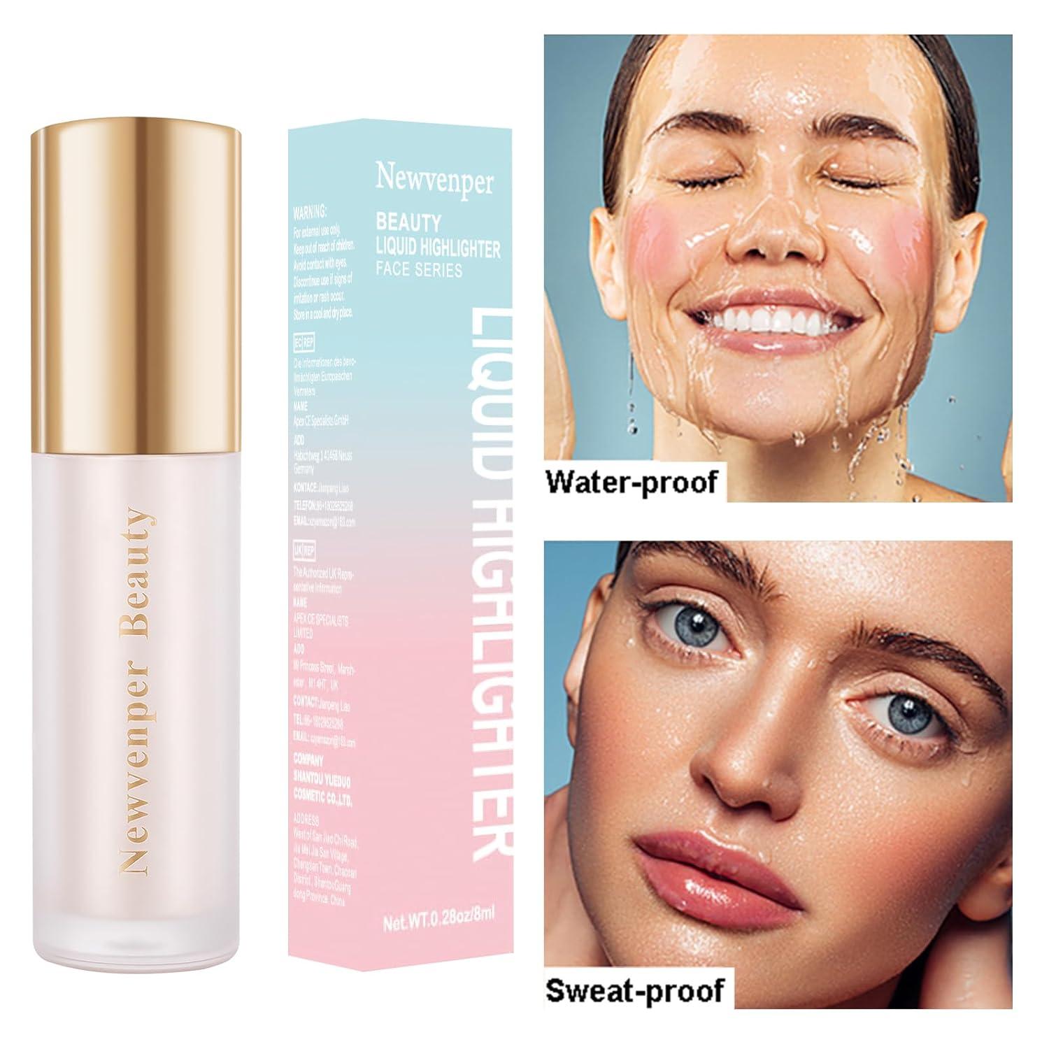 Highlighter Stick with Brush | Long-lasting Creamy Liquid Highlighter ...