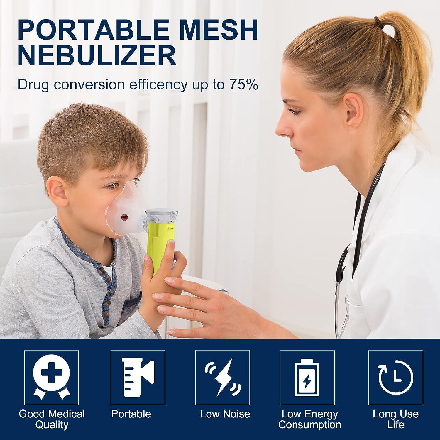 Portable Yellow Nebulizer for Travel & Household Use - Quiet Handheld ...