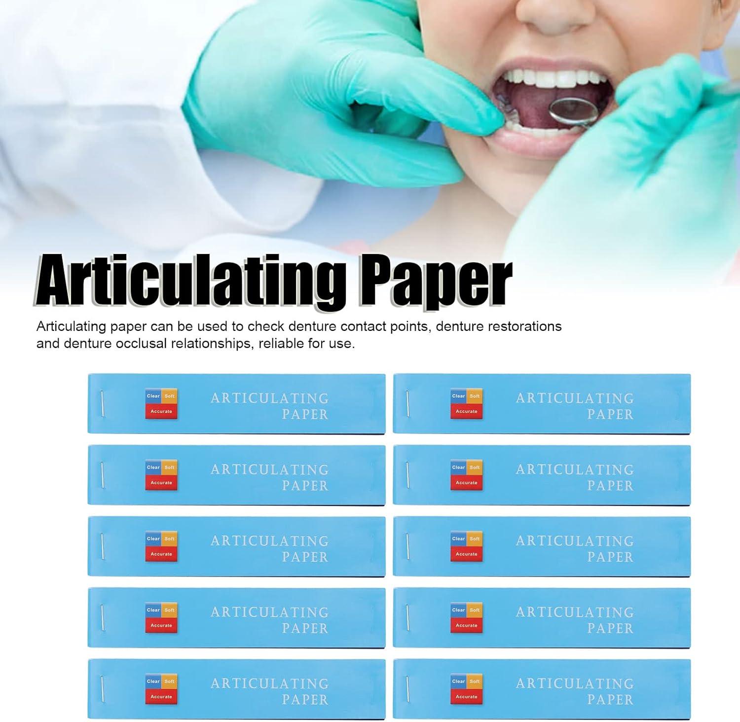 Buy Blue Dental Articulation Paper | Thin Tooth Bite Recording for ...