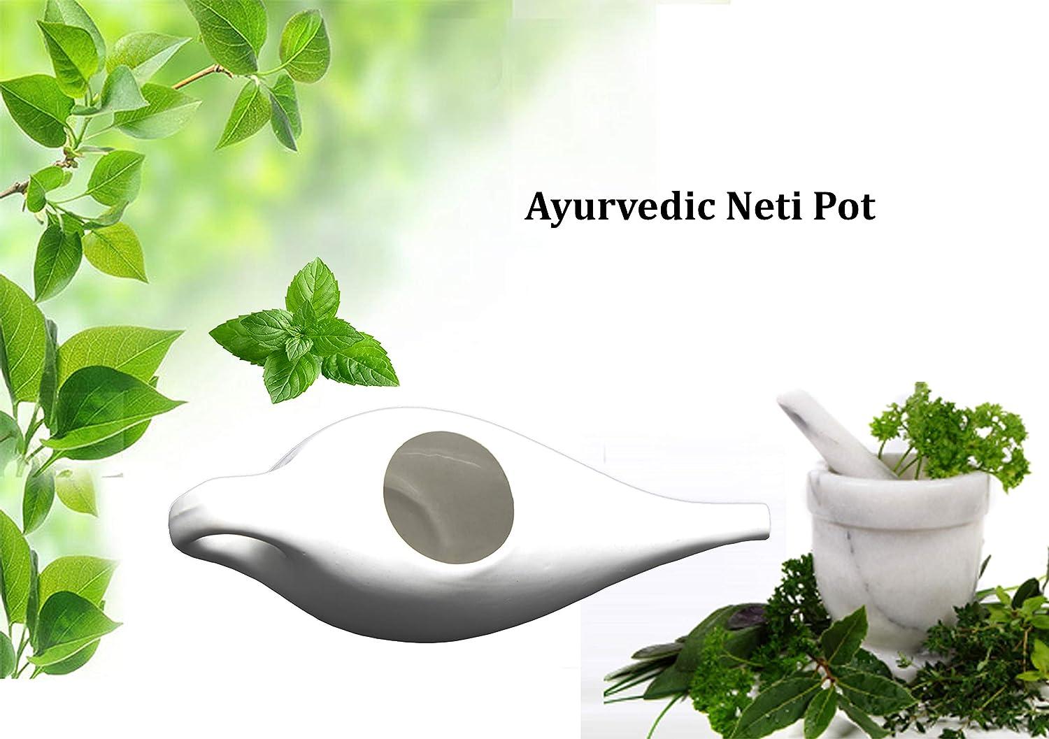 Wonder Care Porcelain Ceramic Neti Pot for Sinus Rinse | Natural ...