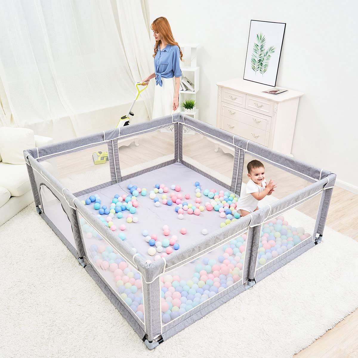 Baby Playpen: Sturdy Safety Play Center for Toddlers & Infants - 50x50 ...