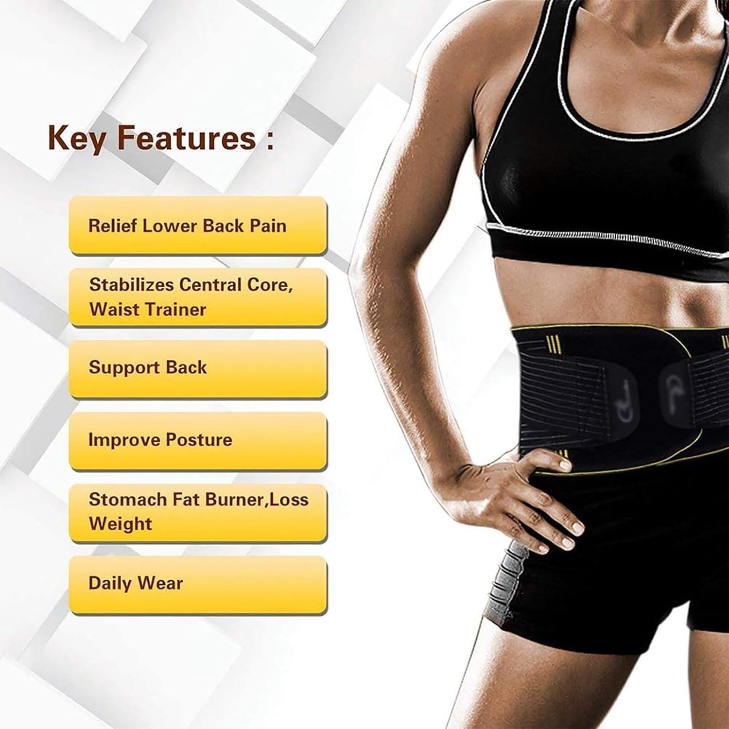 Ngary Back Bandage for Men & Women | Lumbar Belt with 5 Support Sticks ...