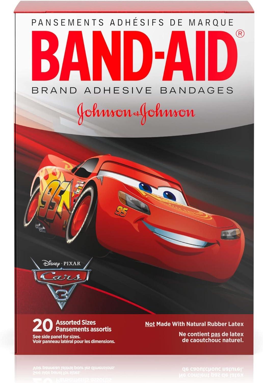 Band-Aid Adhesive Bandages Disney Pixar Cars 3 - 20 ct Pack of 3 | Buy ...
