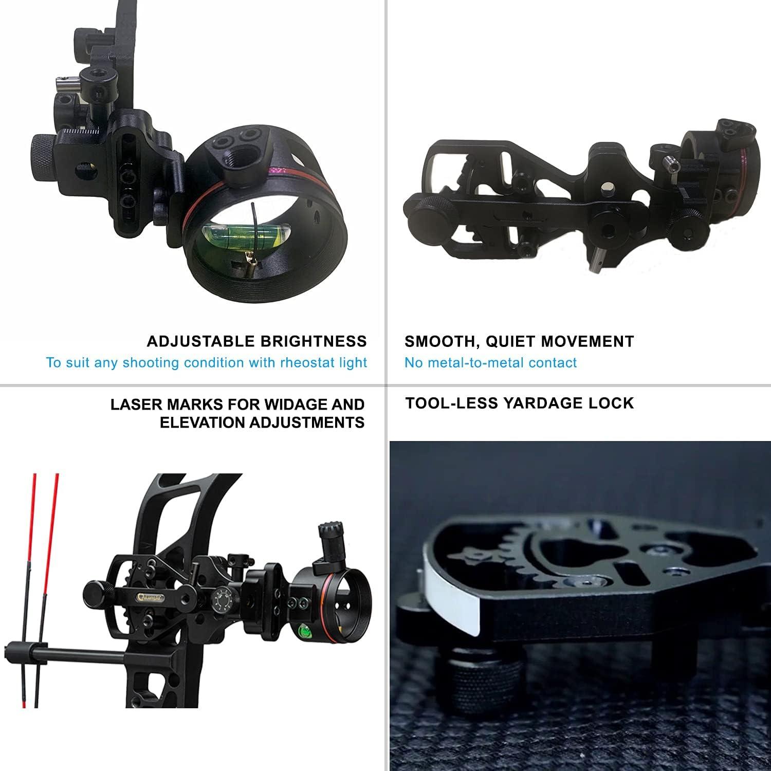 Perogen Archery Compound Bow Sight - Lightweight & Durable Machined ...