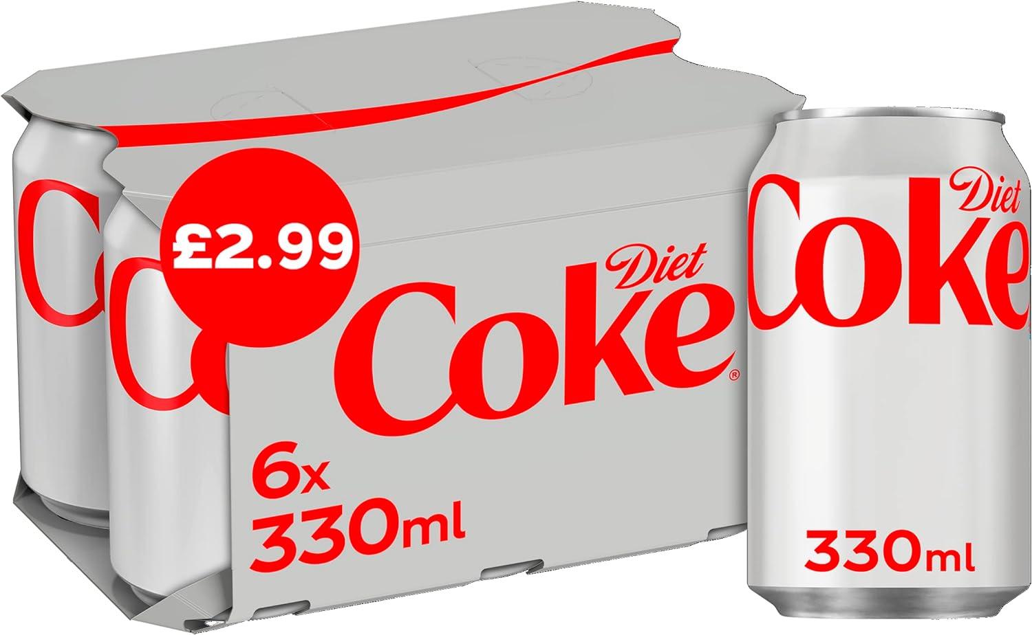 Diet Coke Cans 24 x 330ml (4x6 Pack) | Buy Now in International ...