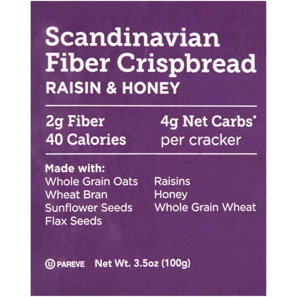 GG Scandinavian Fiber Crispbread Raisin & Honey 3.5 Oz - Pack of 15 ...