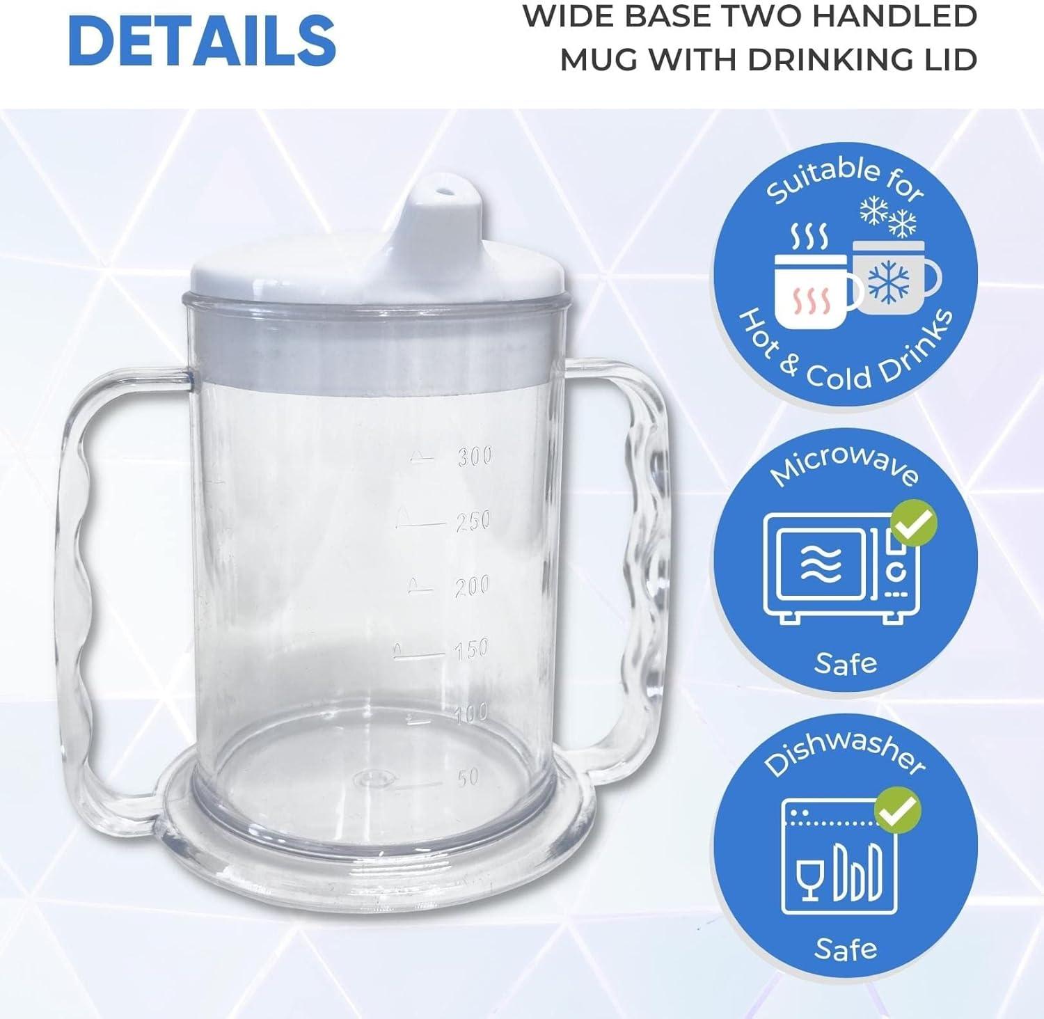 Wide Floor Two Handle Drinking Cups - 10 Pack | Disability Aid for ...