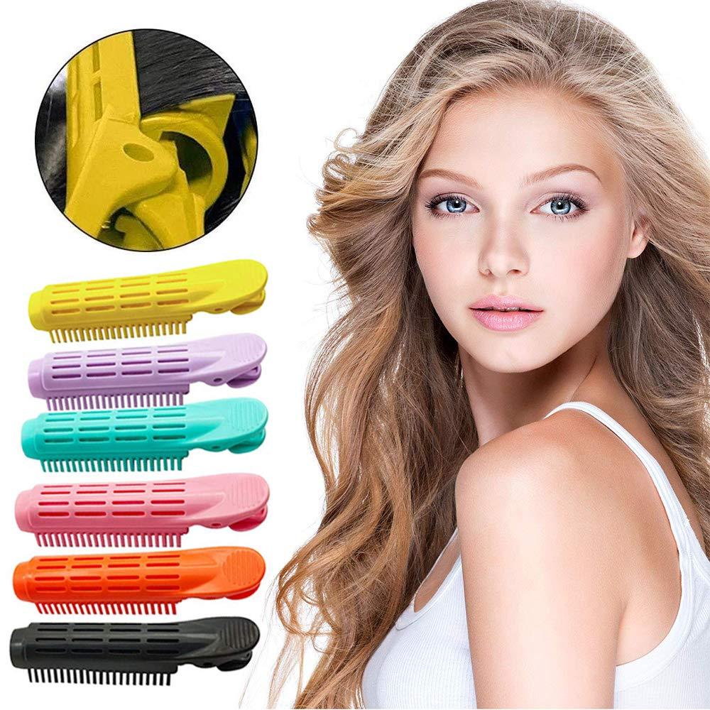 Volume-Giving Hair Root Clips - 12 Natural Fluffy Curlers for All Hair ...