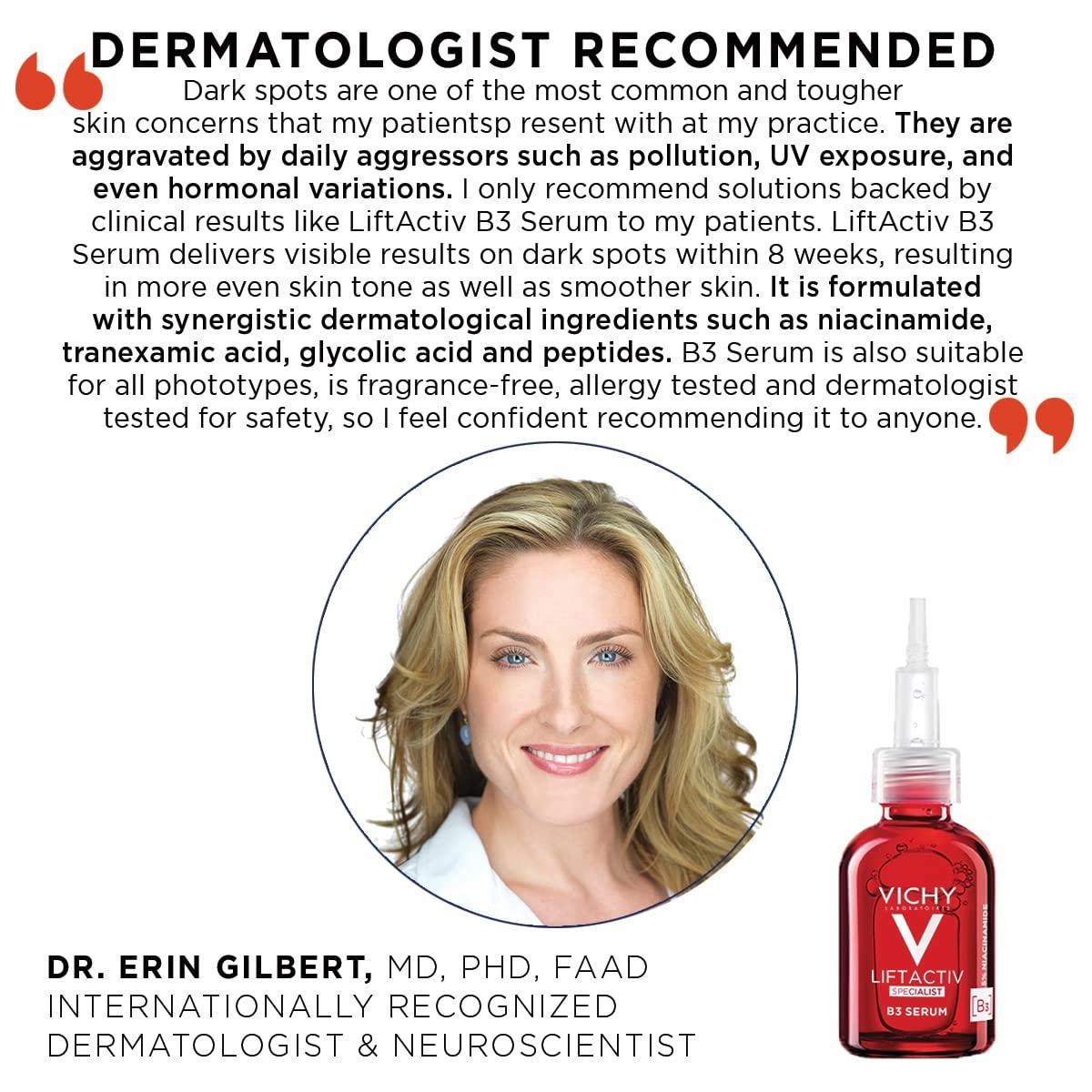 Vichy LiftActiv B3 Dark Spot Corrector and Face Serum with Niacinamide ...