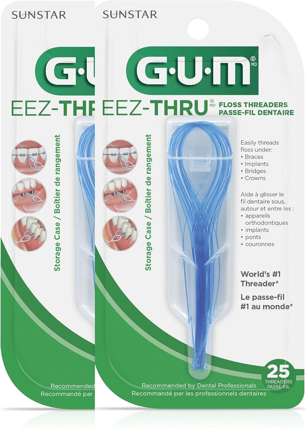 Buy GUM Eez-Thru Floss Threaders - 25 Pieces | International Shipping ...