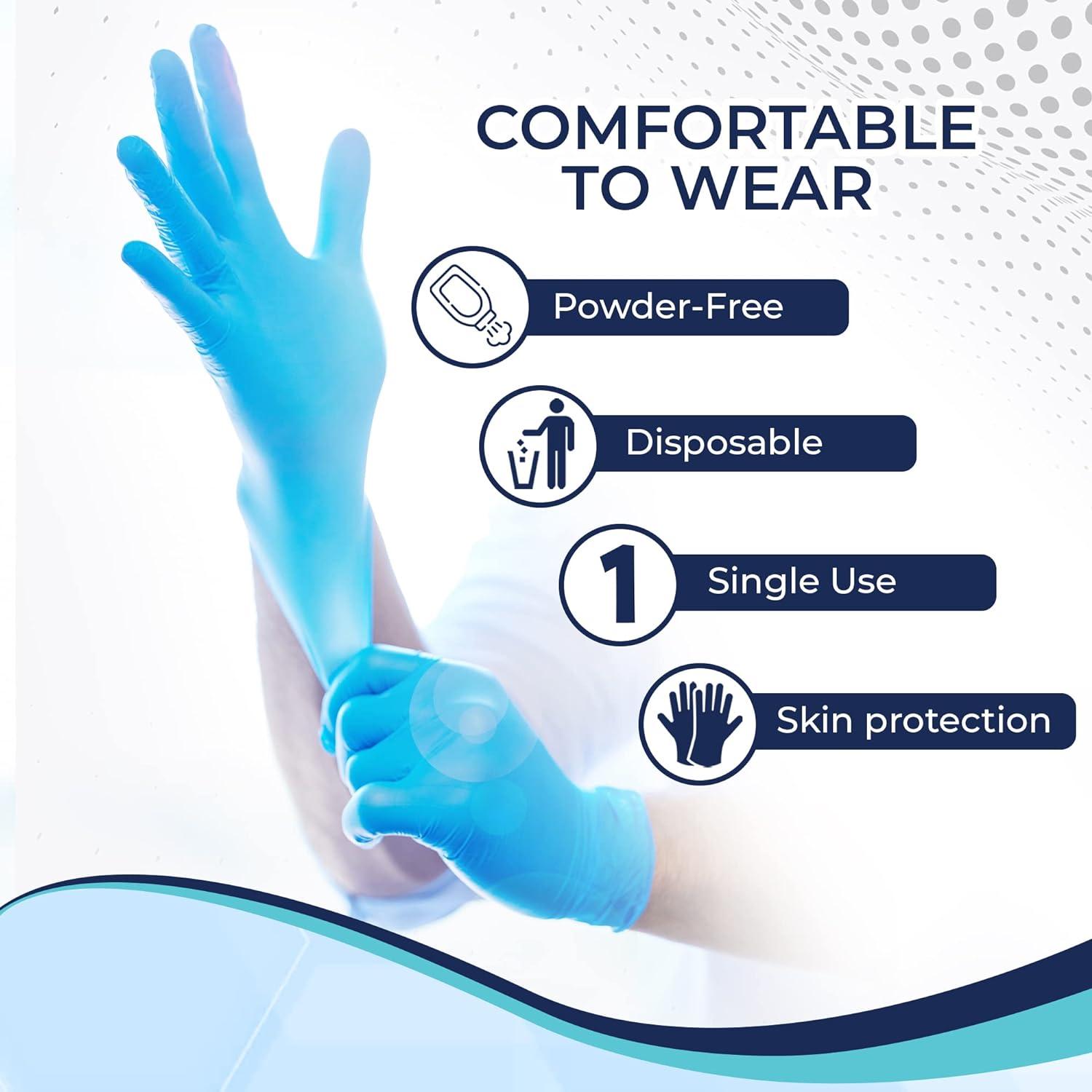 PRO DeTouch Nitrile Exam Gloves - Case of 1000, Medium | Powder Free ...