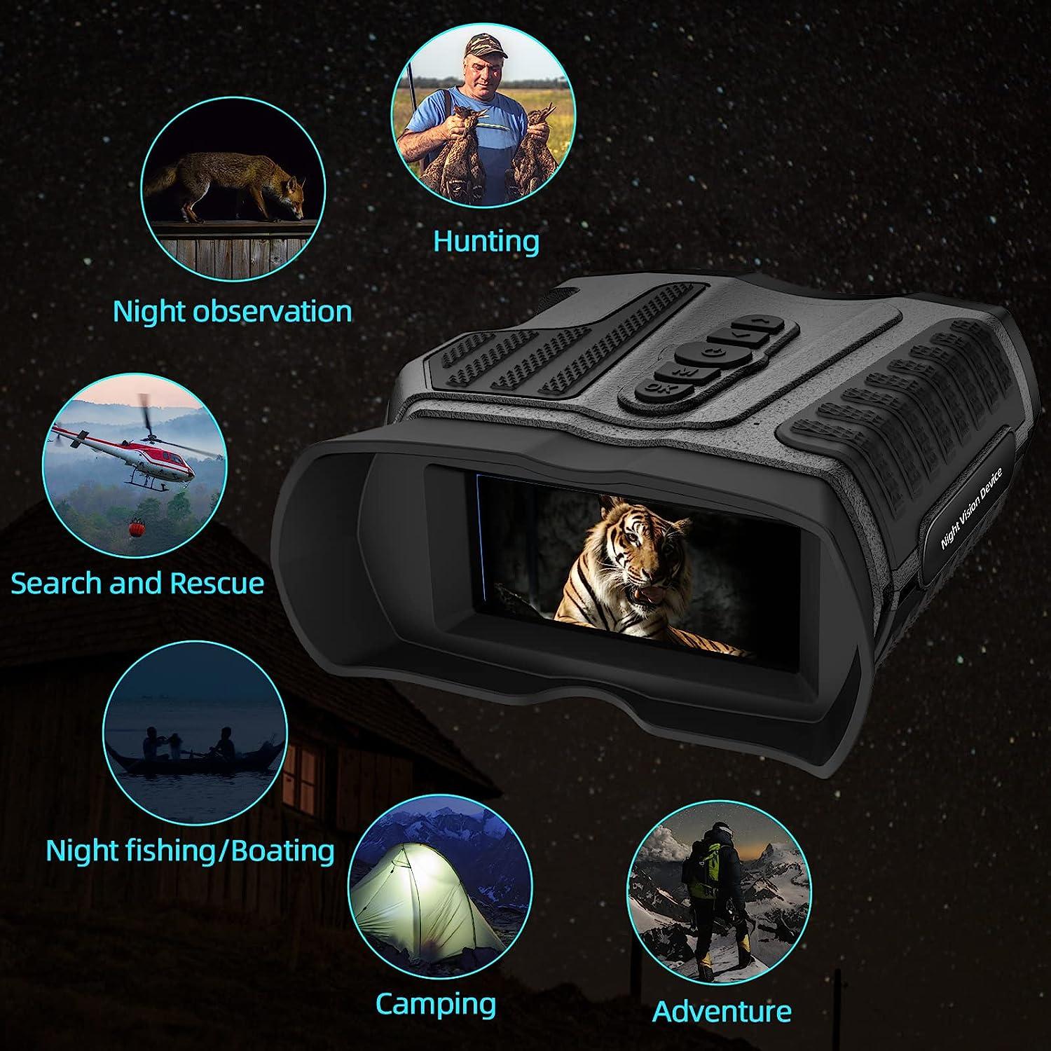 Hawkray Tech Night Vision Goggles - 4K Ultra HD, 1480ft Viewing Range ...