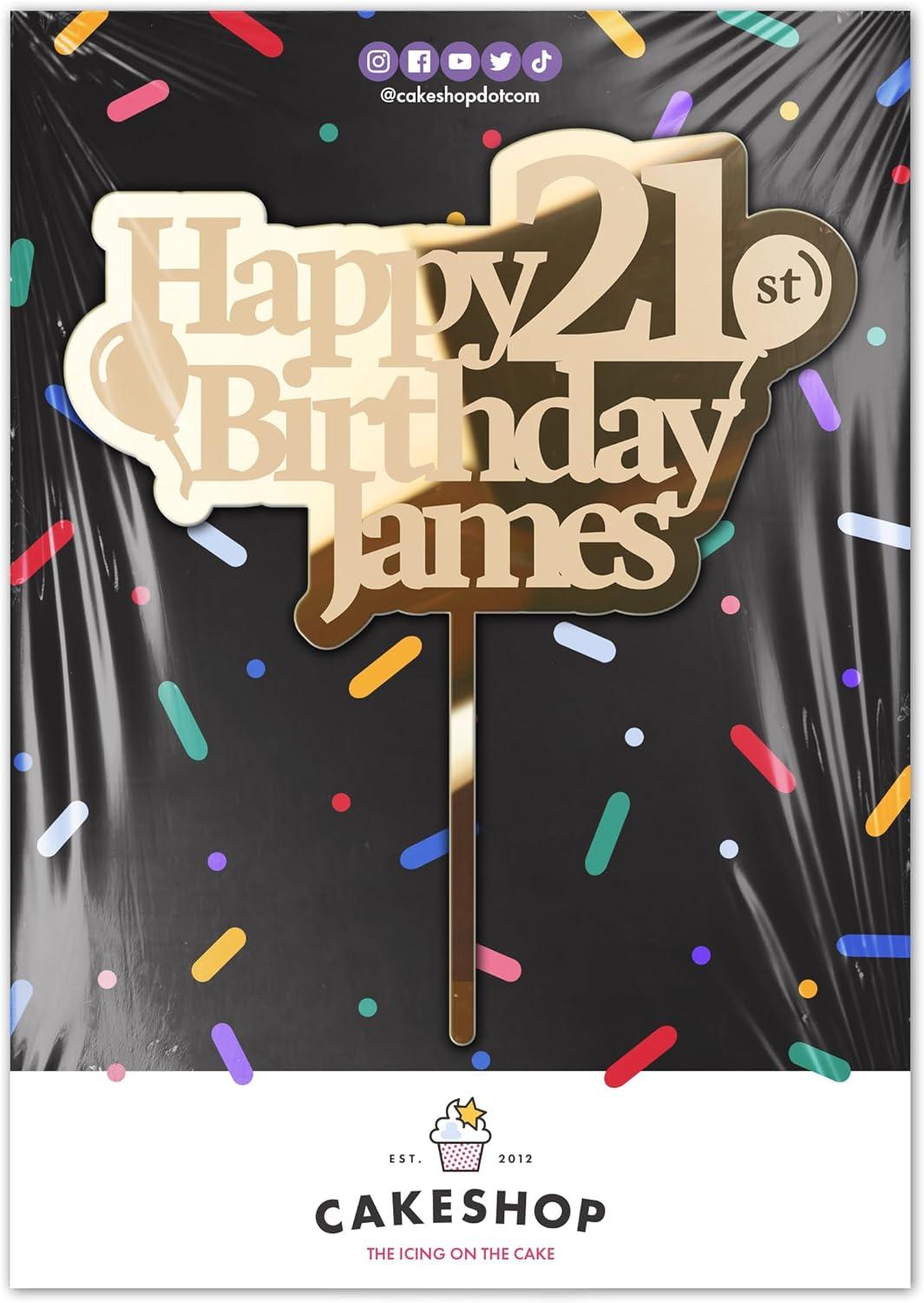 Cakeshop Cake Decoration Pack | Happy Birthday Premium 3mm Mirror ...