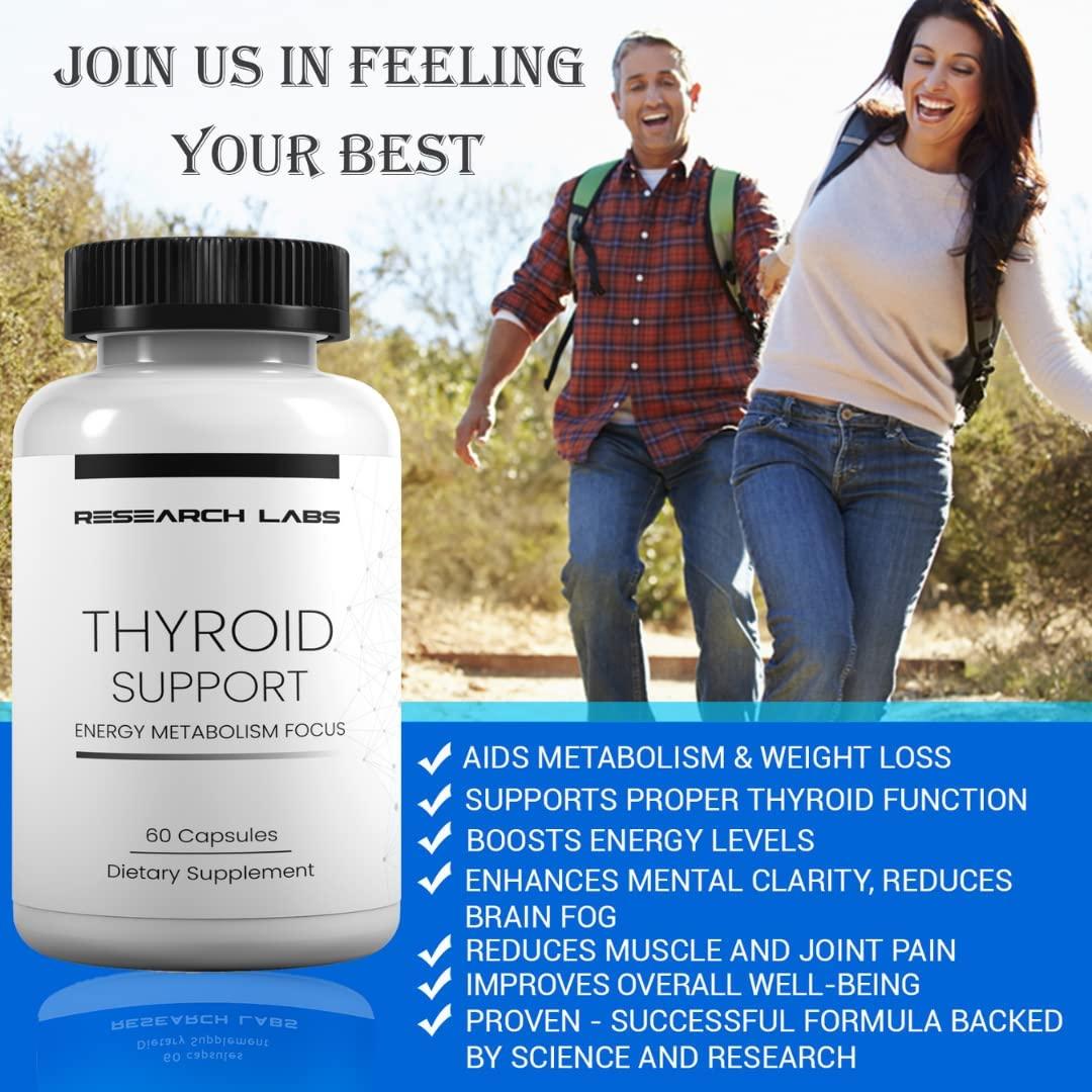 2 Pack Thyroid Support + Iodine Supplement - Boost Energy & Metabolism ...