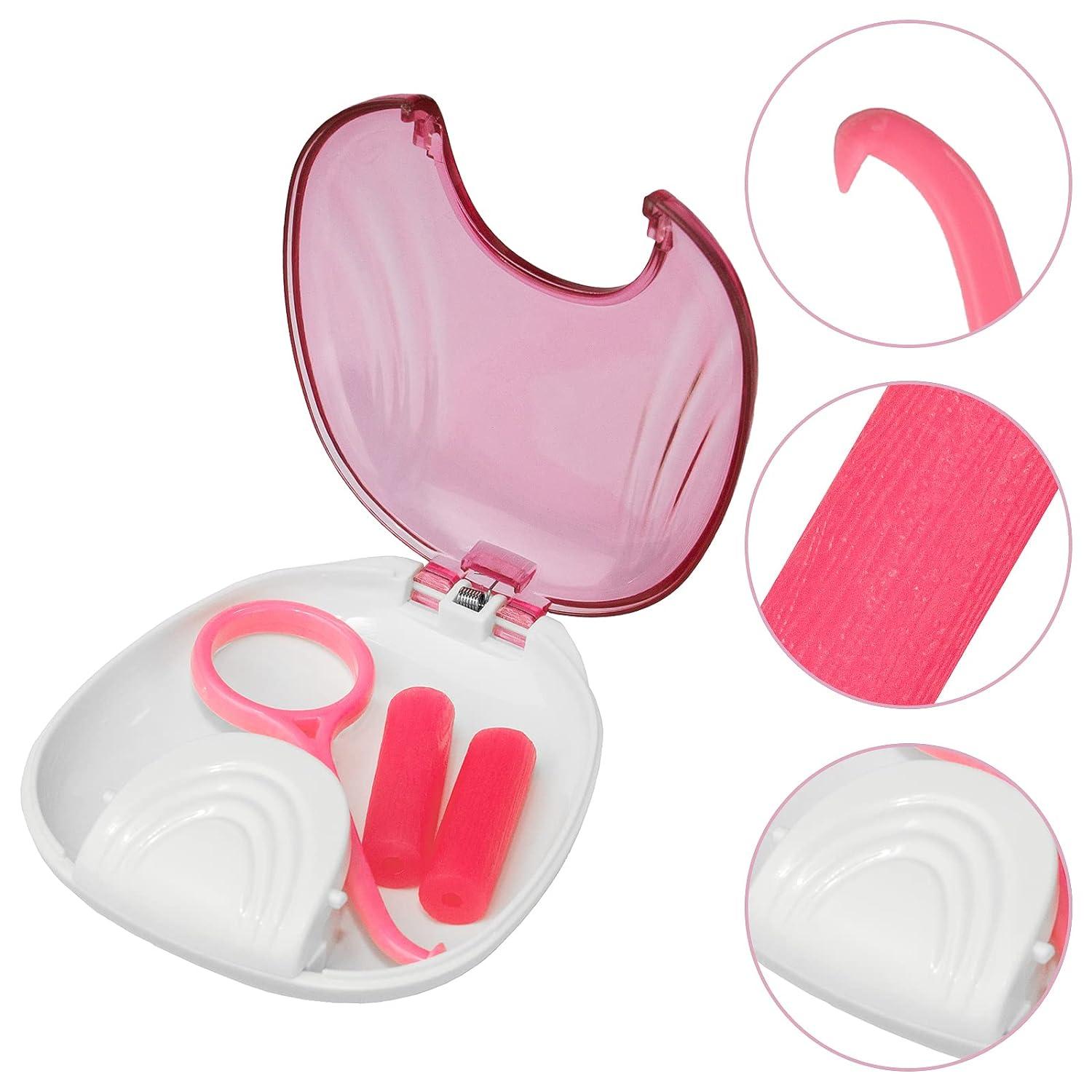 AliensRus Pink Retainer Case with Tools - Orthodontic Aligner Box with ...