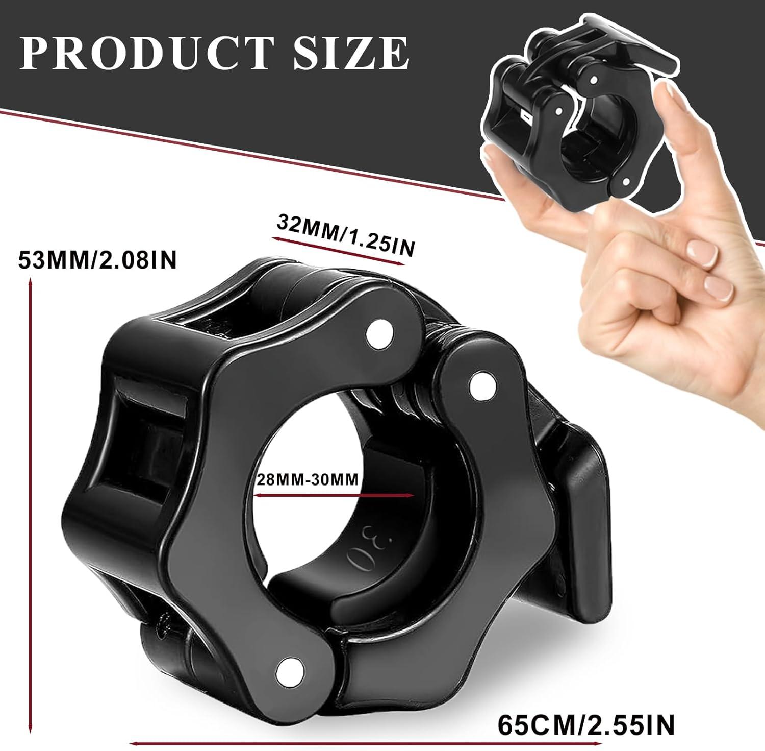 Buy Flywave 30mm Black Dumbbell Closures - Quick Lock Clamps for ...