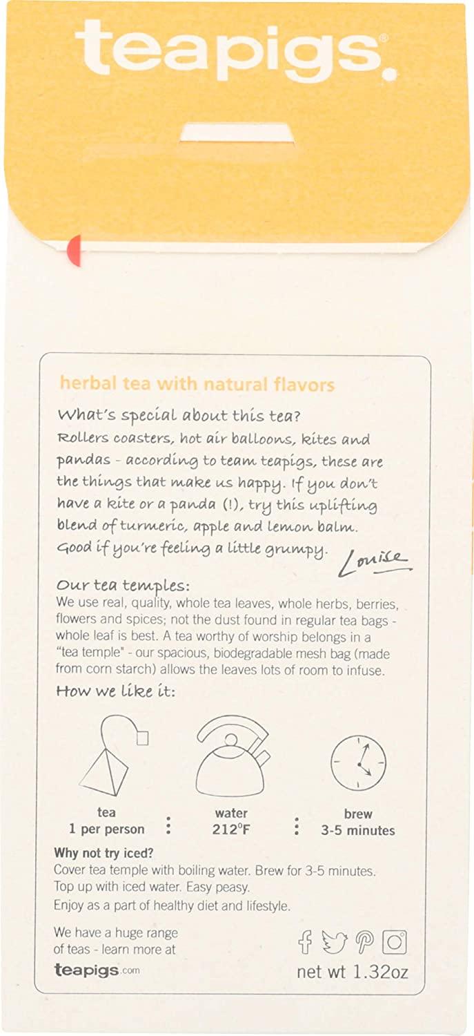 Teapigs Tea Happy Organic - 15 Count | Premium Herbal Tea for Wellness ...