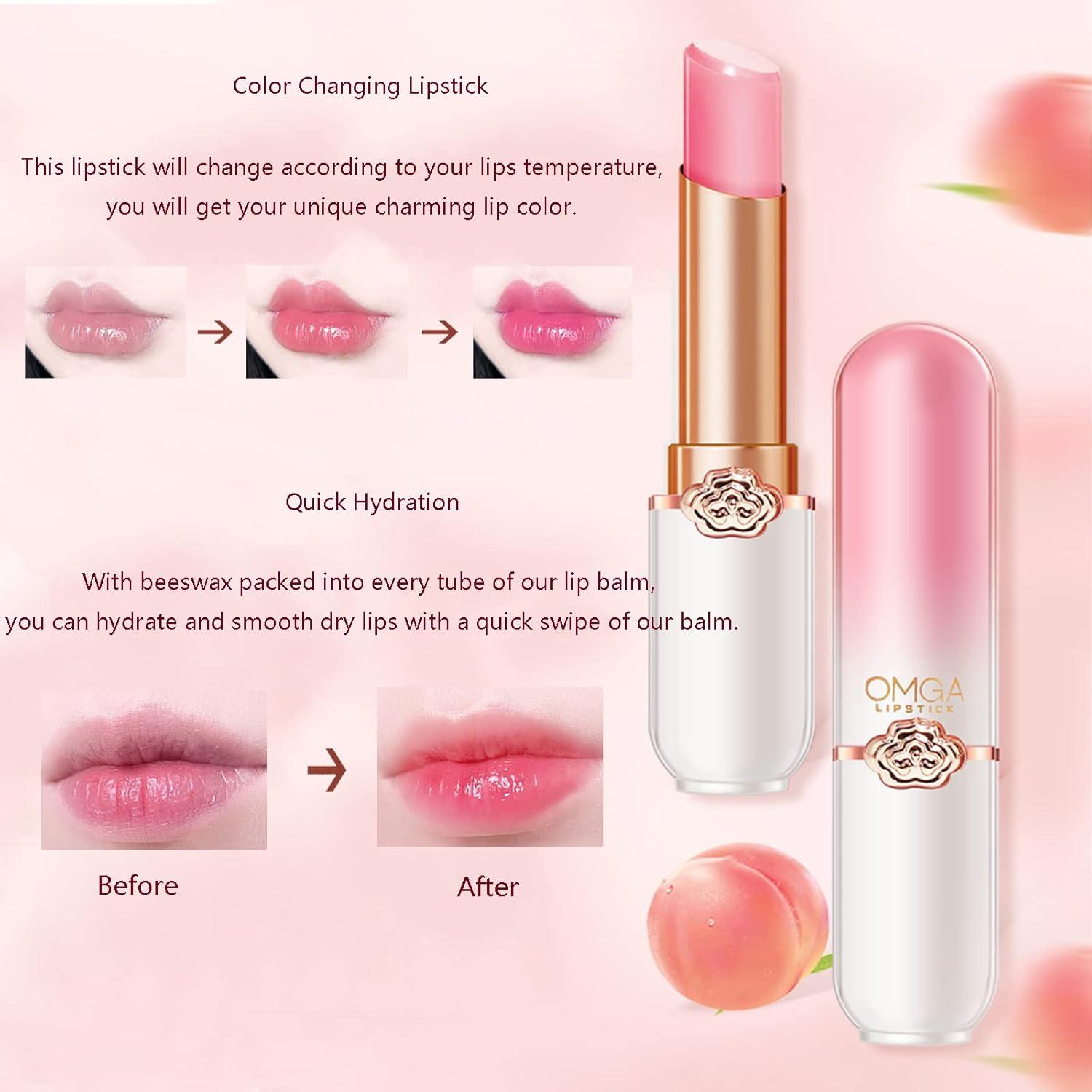 Domality Pink Magic Color Change Lipstick Set | 3PCs Long-Lasting ...