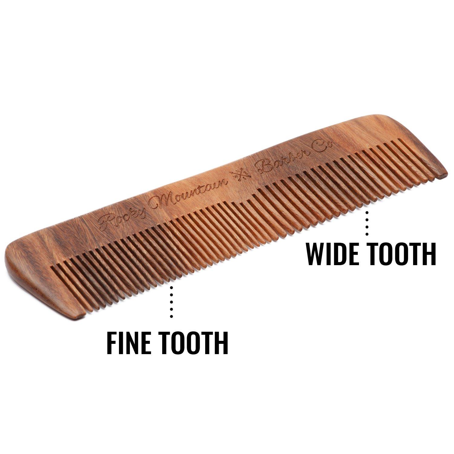 Wooden Anti-Static Hair Comb with Fine and Medium Teeth - Perfect for ...