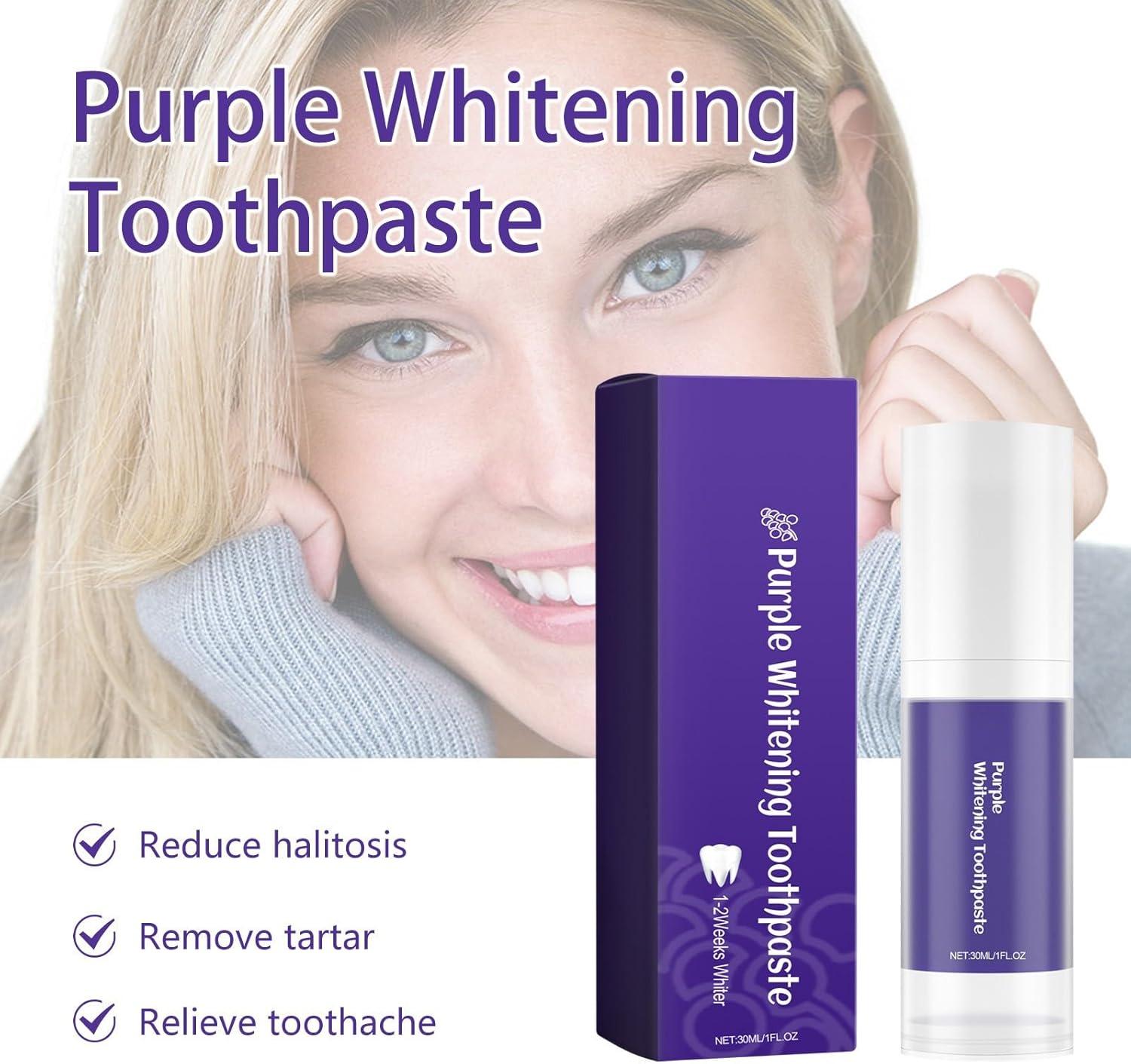 Purple Toothpaste for White Teeth | Whitening Toothpaste for a Glowing ...