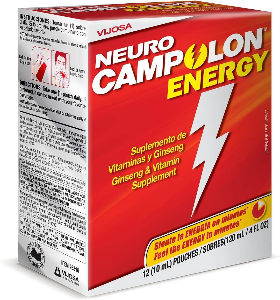 Vijosa Laboratorios Campolon Energy B Vitamin Pouches - 12 Pouches ...