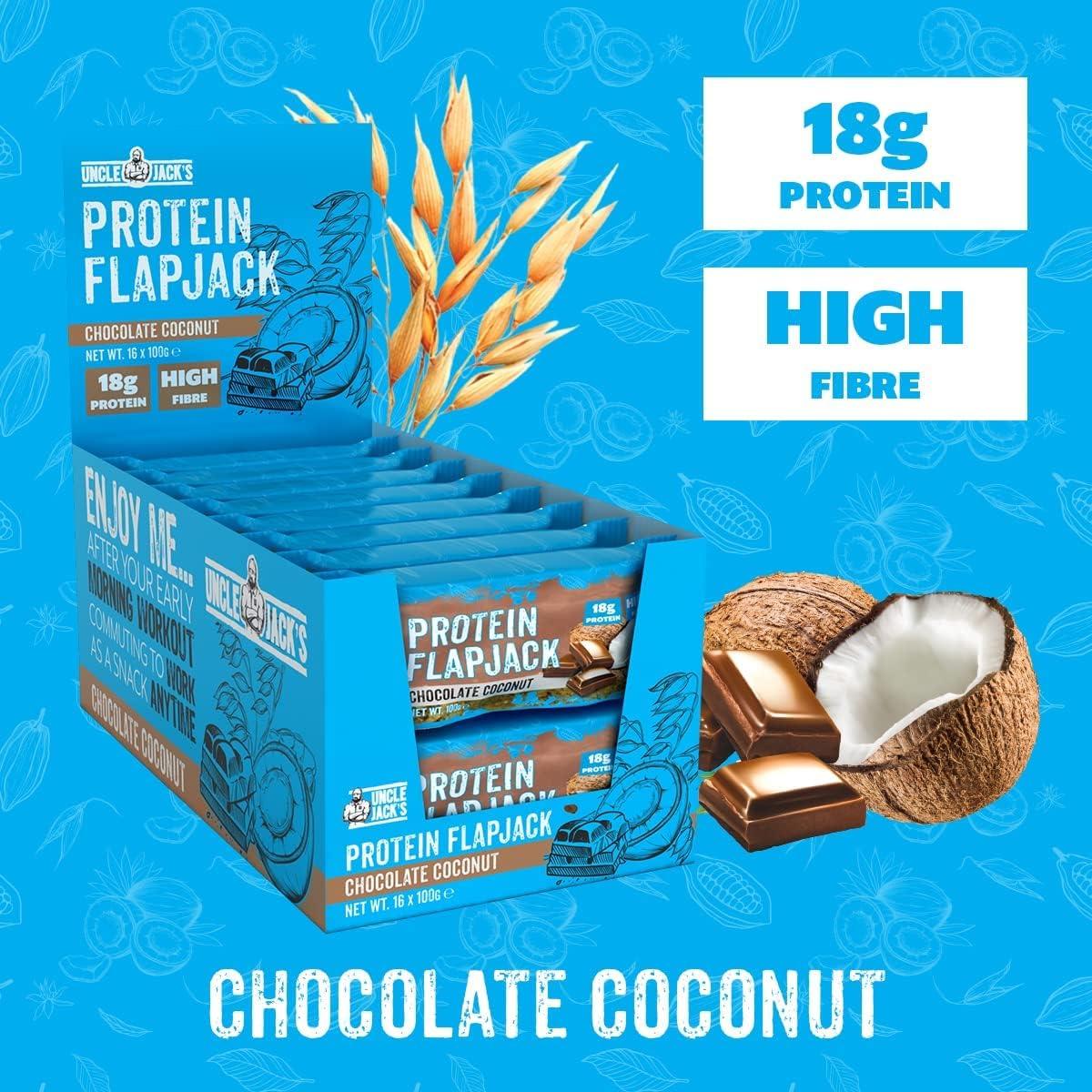 Uncle Jack's Protein Flapjacks | 16 x 100g | 18g Protein | High Protein ...
