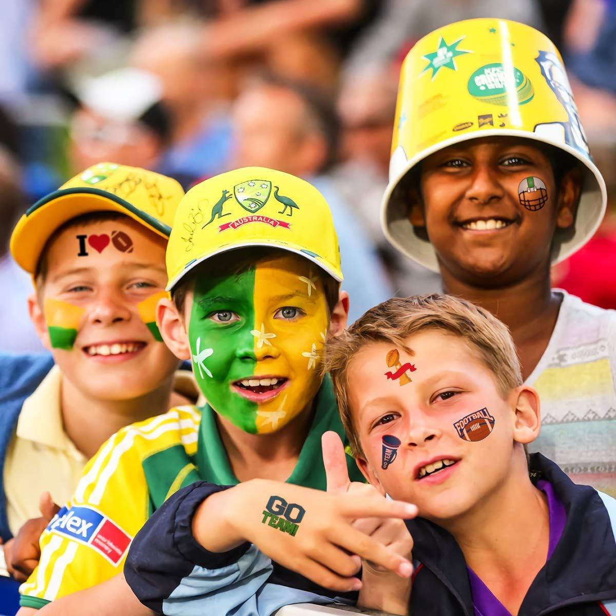 LUOEM Football Face Tattoos - 72 Pcs Temporary Body Stickers for Sports ...