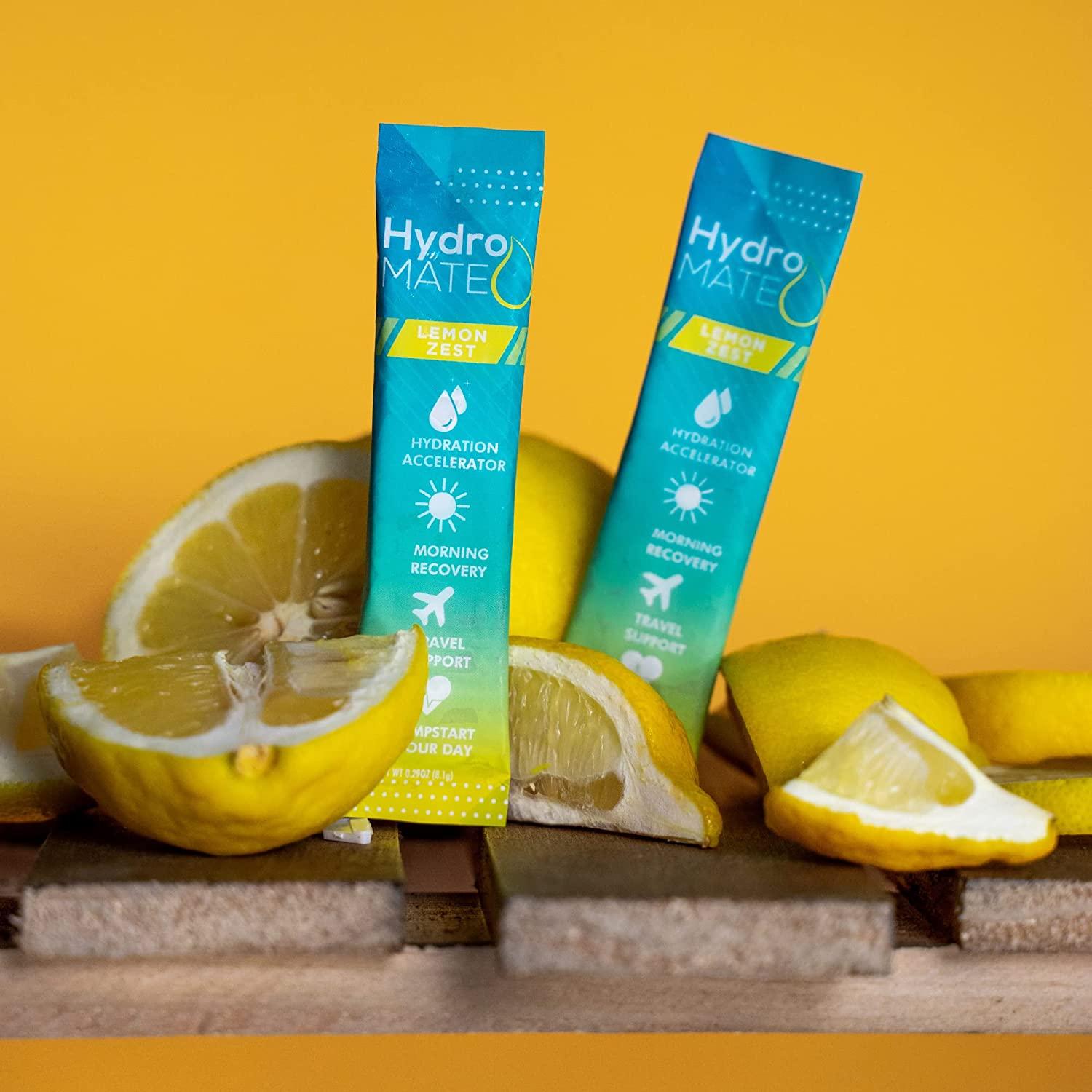 HydroMATE Electrolytes Powder Drink Mix - 30 Sticks, Low Sugar ...