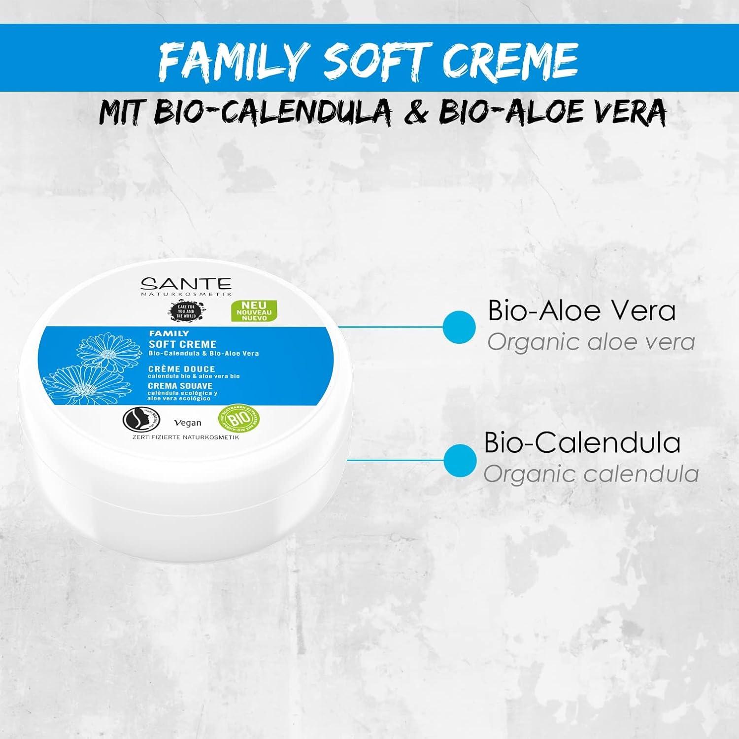 Sante Natural Cosmetics Family Soft Cream - Organic Calendula & Aloe ...