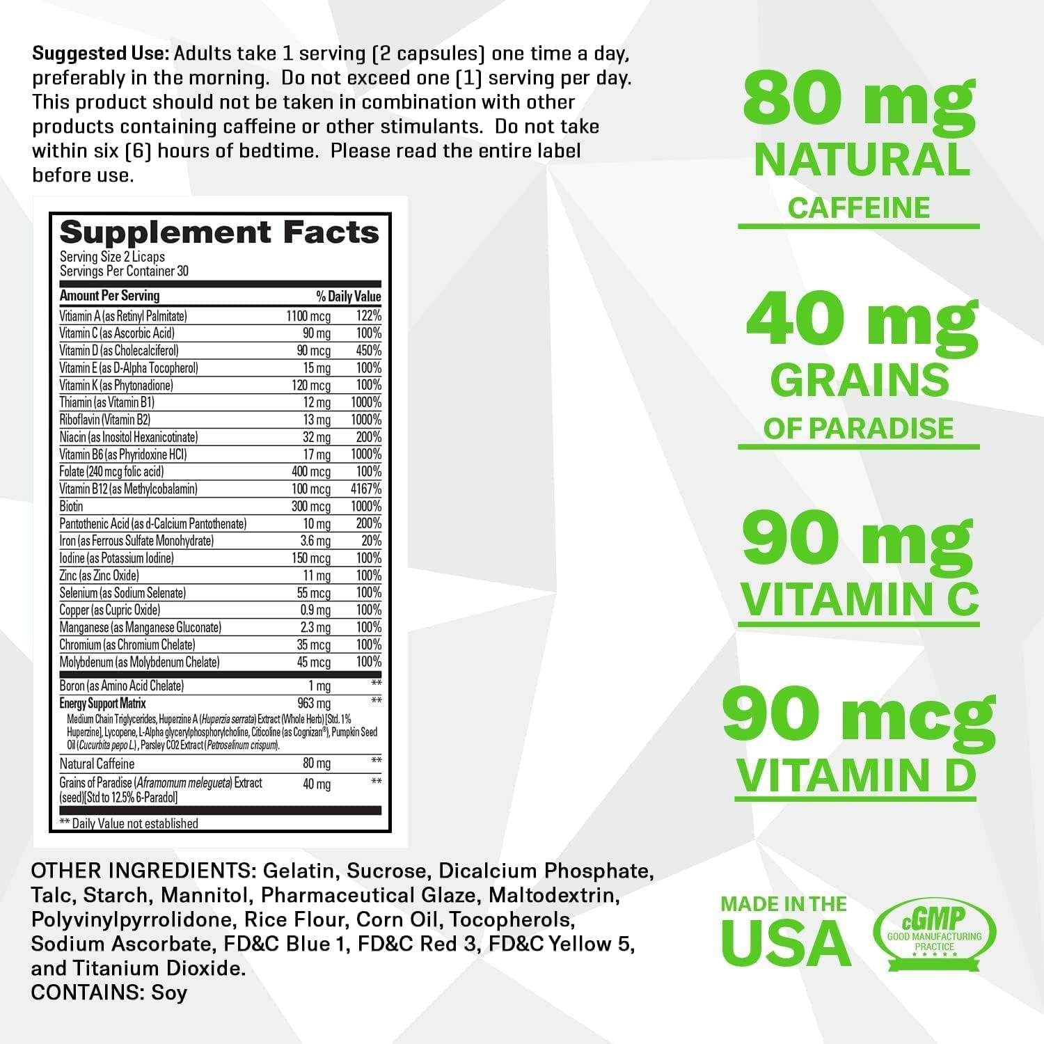 PERFORMIX SST Multi+ 120 Ct - Natural Energy Boost Multivitamin with ...