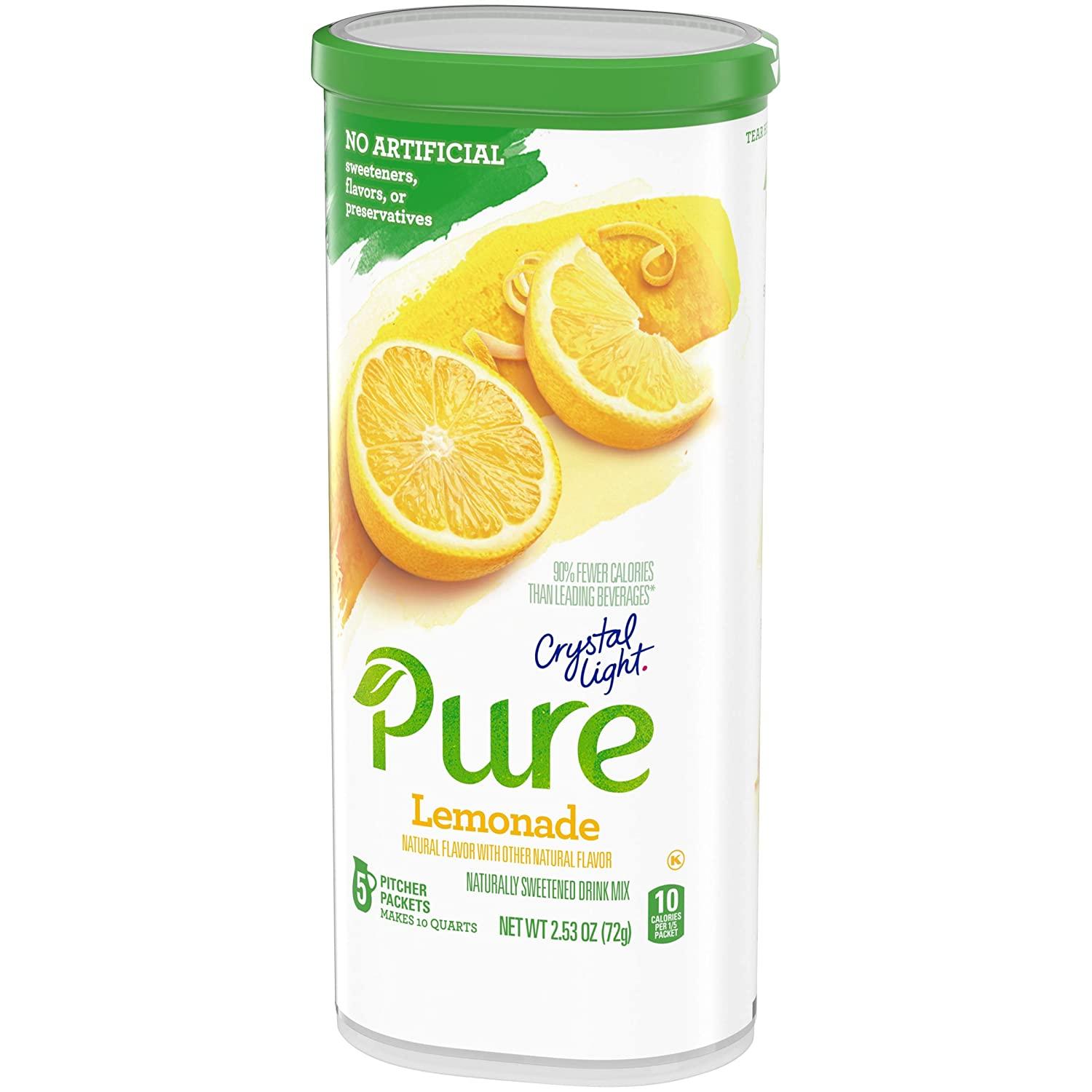 Crystal Light Pure Lemonade Powdered Drink Mix - 5 Packets | Buy Now ...