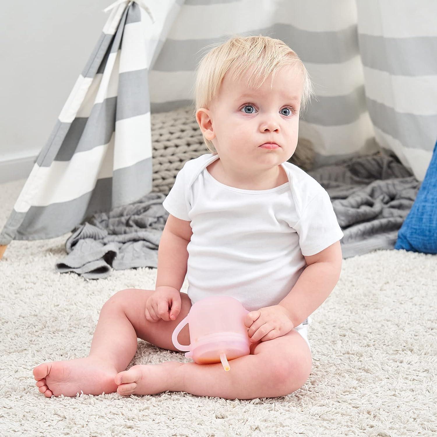 VRCIT Silicone Sippy Cup for Babies and Toddlers | Spill Proof Straw ...