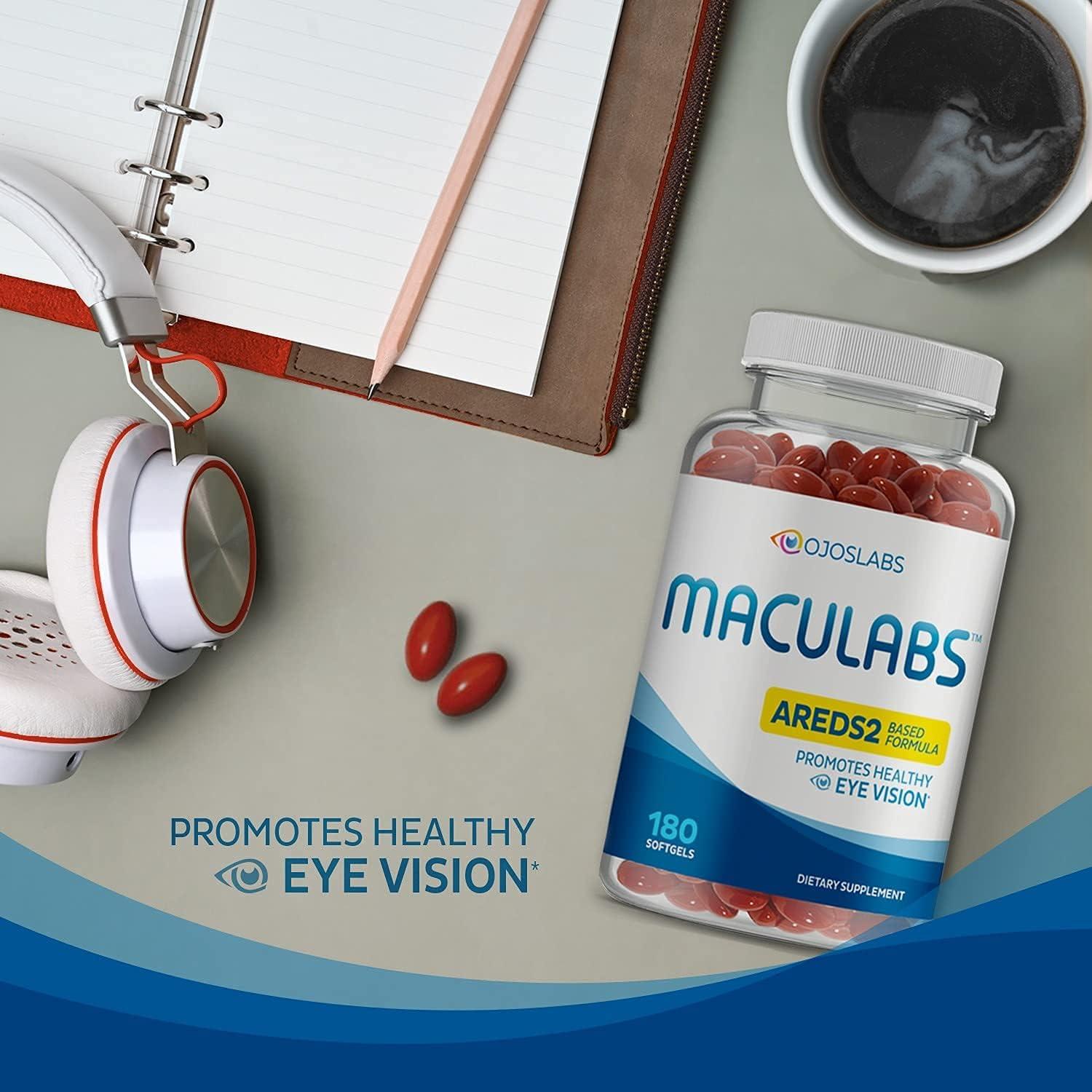 OjosLabs Eye Vitamins - AREDS 2 Formula with Lutein & Zeaxanthin - 180 ...