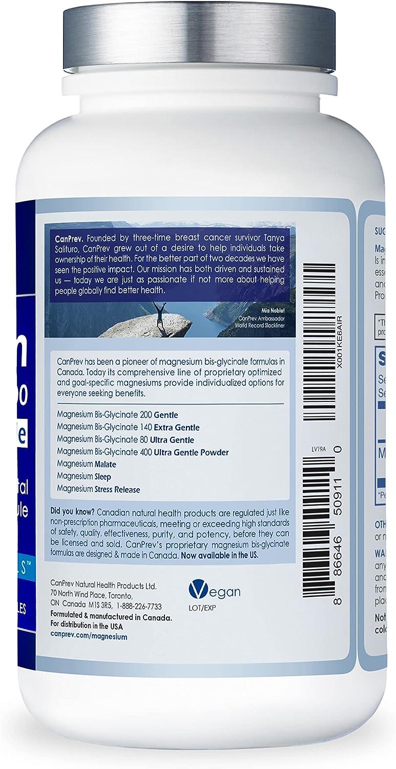 CanPrev Magnesium Bis-Glycinate 200mg - Muscle & Bone Health - 240 Veg ...