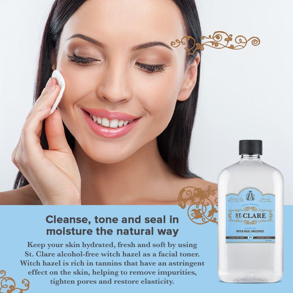 St Clare Organic Witch Hazel Facial Toner - Alcohol-Free & Fragrance ...