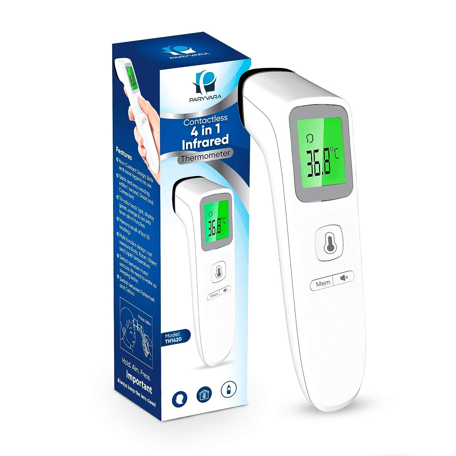 Contactless Infrared Digital Thermometer - 4 in 1 Medical Thermometers ...