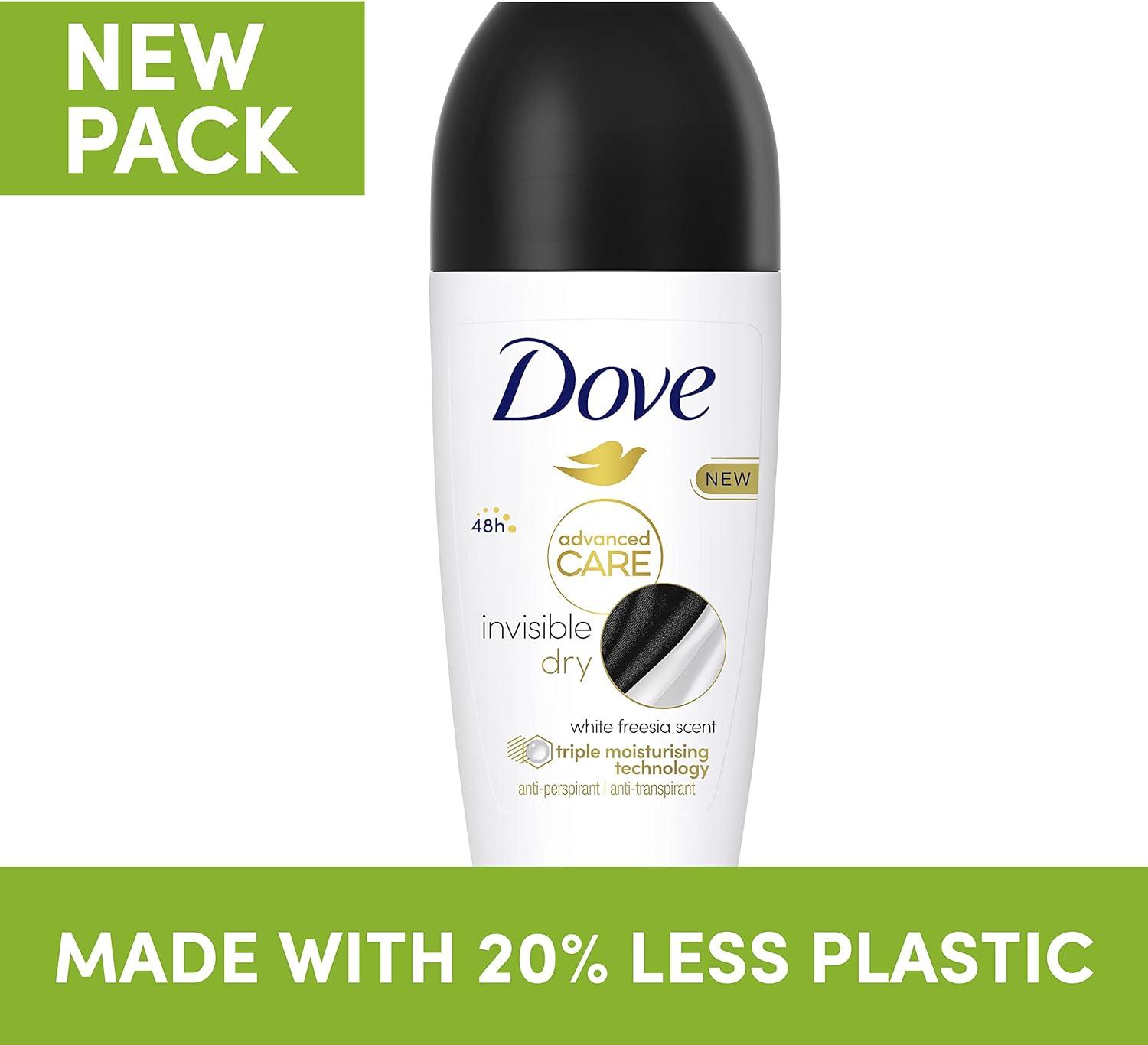 Dove Advanced Care Invisible Dry Anti-perspirant Deodorant with Triple Moisturising technology ...