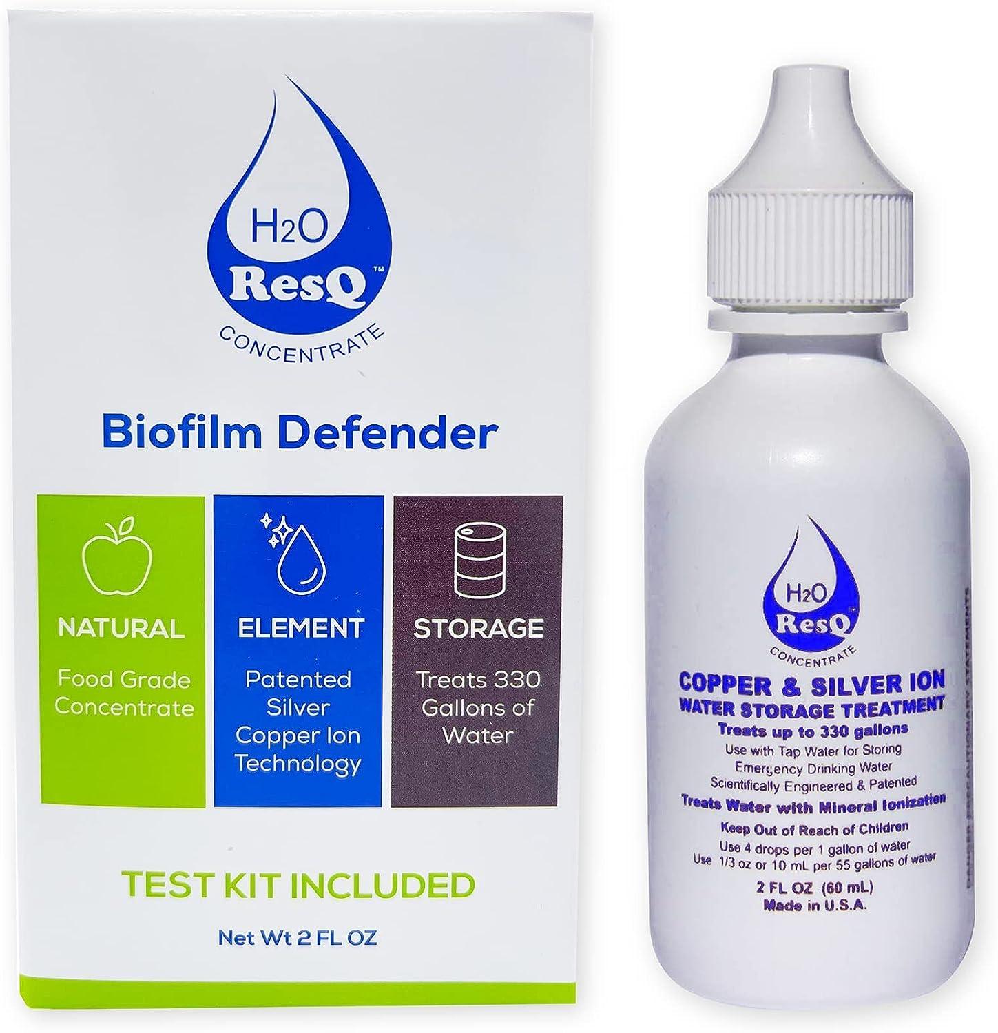 H2O ResQ Water Storage: Natural Patented Formula, Treats 330 Gallons ...